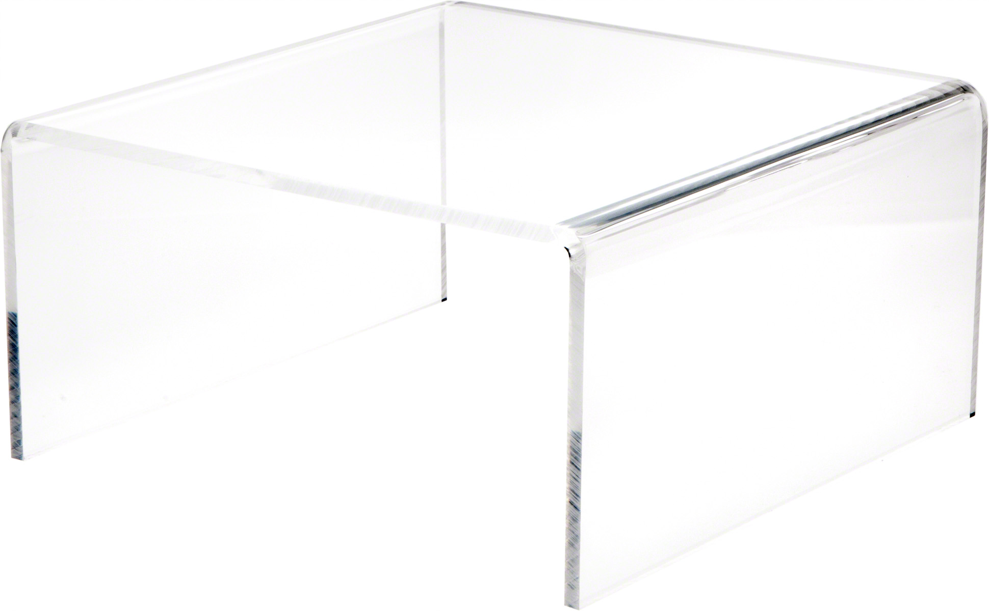 Plymor Clear Acrylic Short Square Display Riser, 7" H x 14" W x 14" D ...