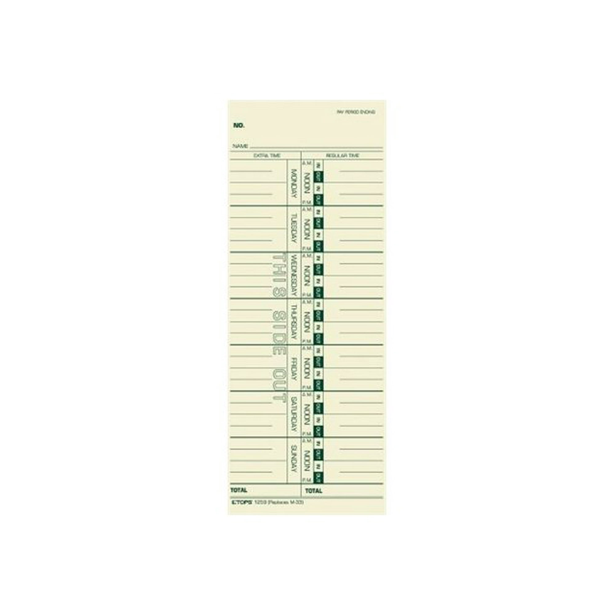 Click here for Tops No. M-33 / 10-800292 - Weekly Time Card (Pack... prices