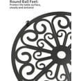 2 Pack Decorative Round Flower Trivets - 7 Inch Iron Pot Pads, Black ...