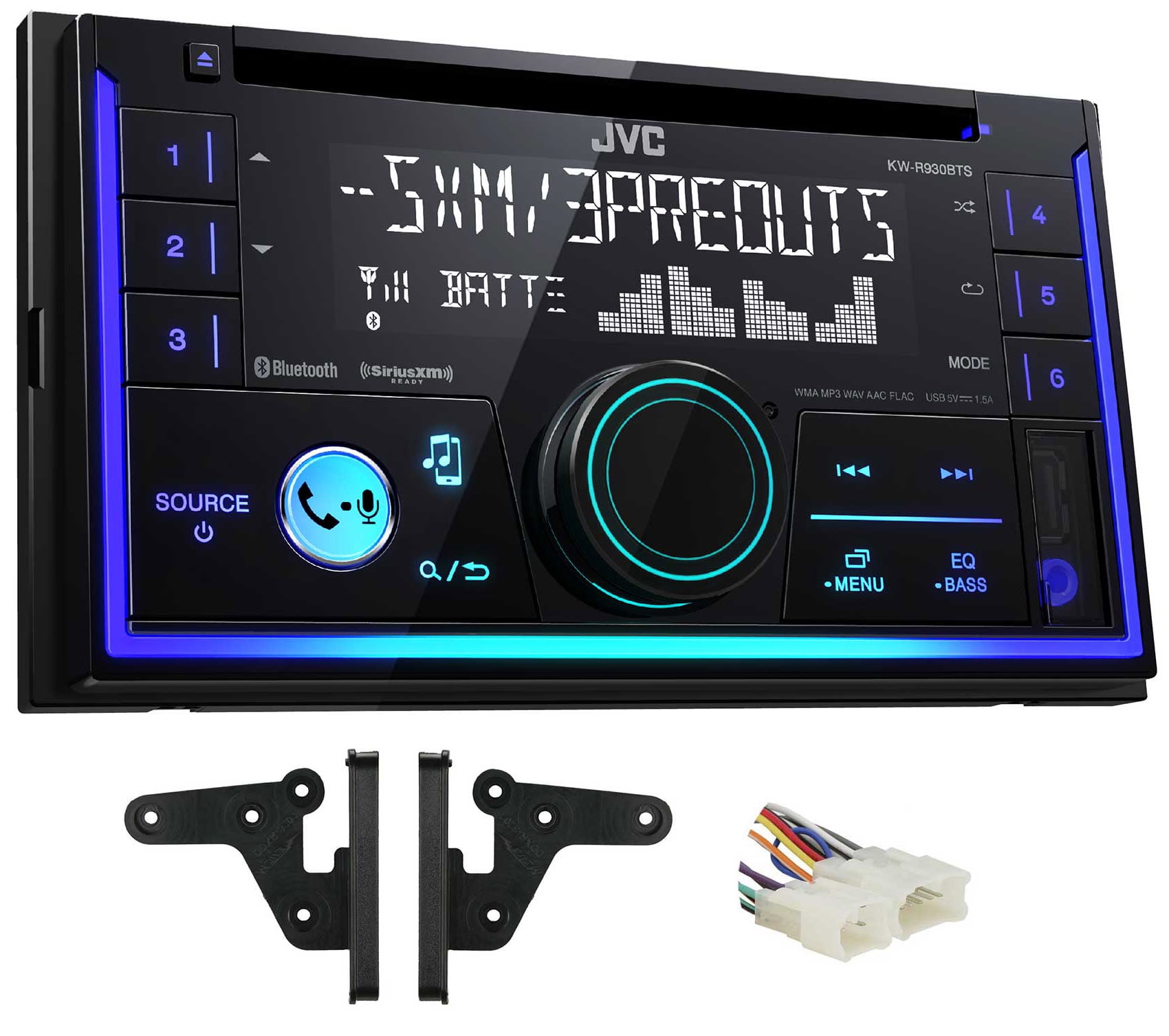 JVC Stereo CD Receiver w/Bluetooth/USB/iPhone/XM For 2007-14 Toyota FJ ...