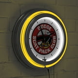 Dodge Chrome Double Rung Neon Clock - Scat Pack - Walmart.com