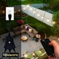 TEKLECTRIC Outdoor Remote Control Outlet With Wireless Remote and ...