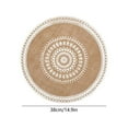 Jute Tassel Round Placemat High End Anti Scald Bowl Mat Dining Table ...