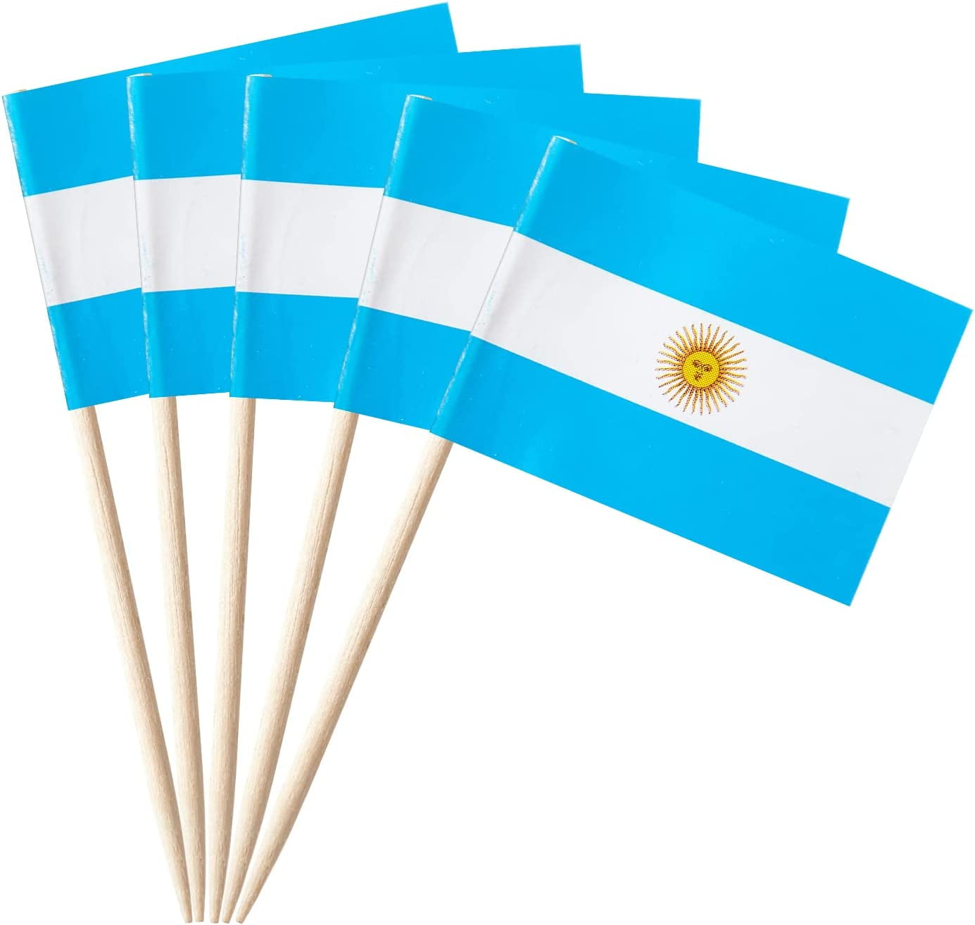 100 Pcs Argentina Flag Argentine Toothpick Flags Small Mini Argentine ...