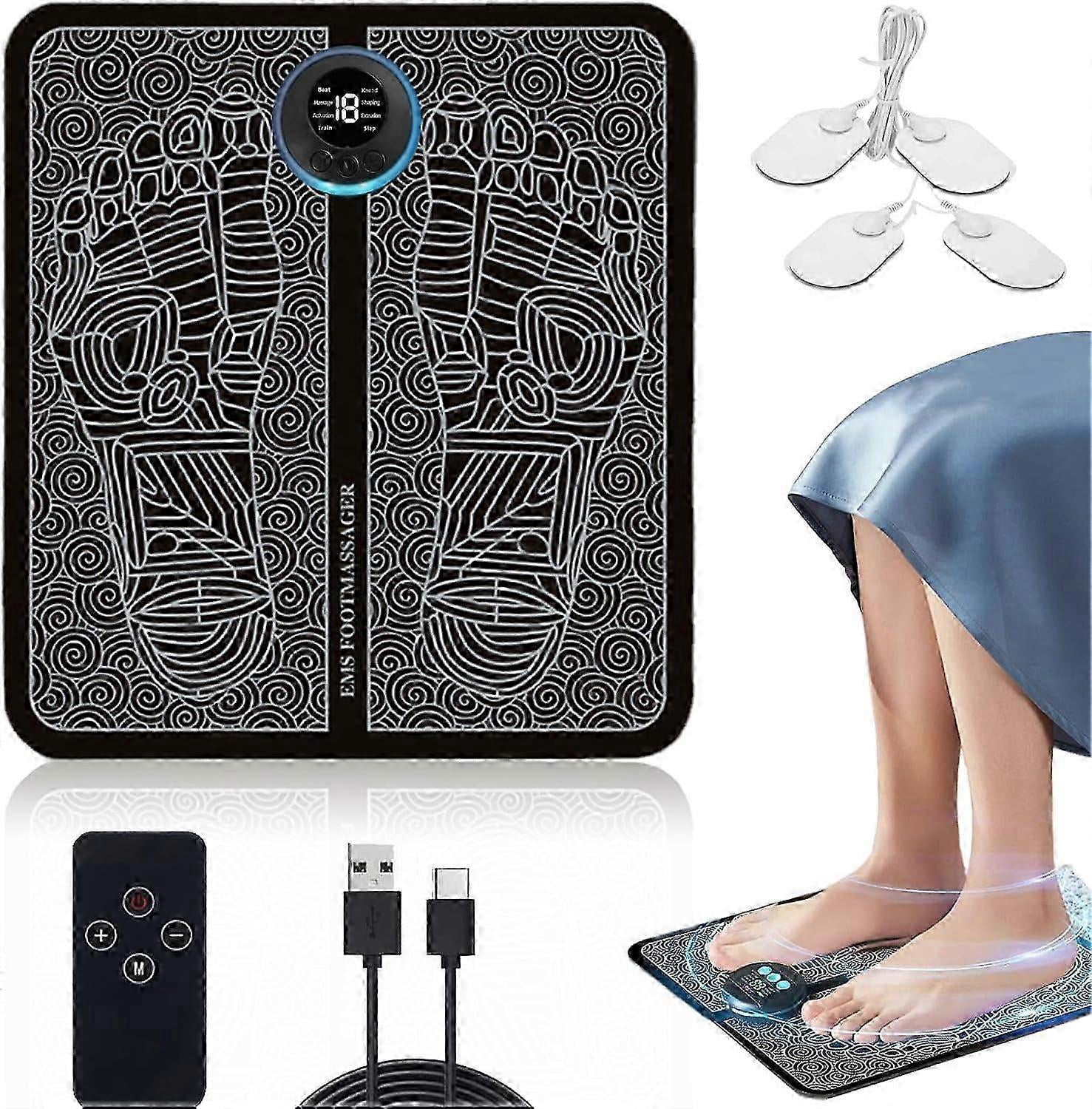 EMS Foot Massager Nooro Neuropathy Feet for Circulation and Pain Relief ...