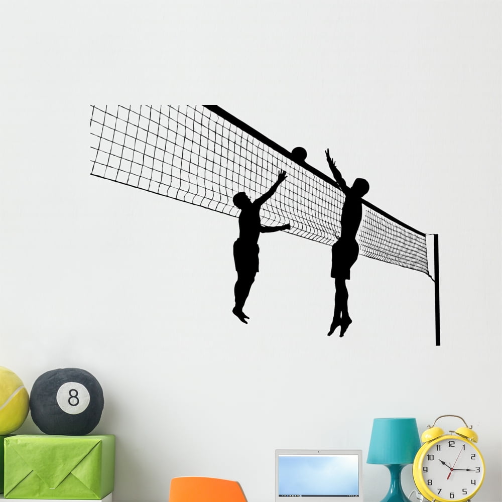 Volleyball Wall Decal Sticker, Wallmonkeys Peel & Stick Vinyl Graphic ...