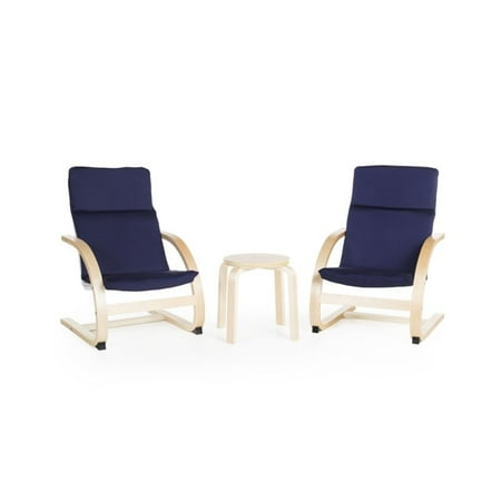 Guidecraft Upholstered Rockers 10" 3-Piece Wood Kiddie Rocker Chair Set ...