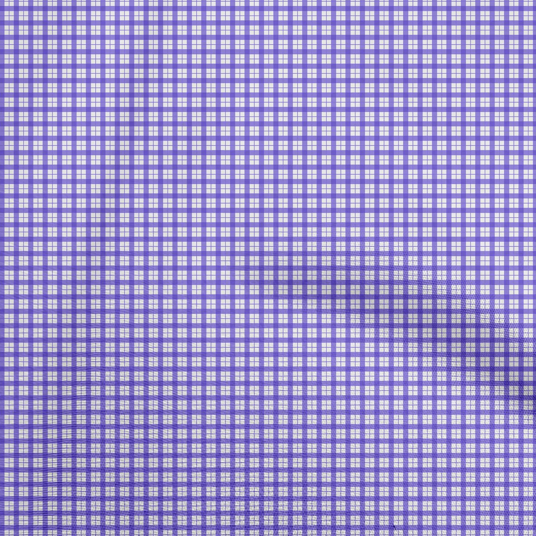 oneOone Velvet Purple Fabric Check Sewing Material Print Fabric By The ...
