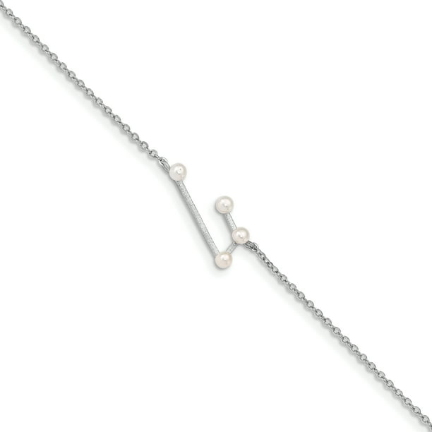 Primal Silver Sterling Silver Rhodium-plated 4 2-3mm Freshwater ...