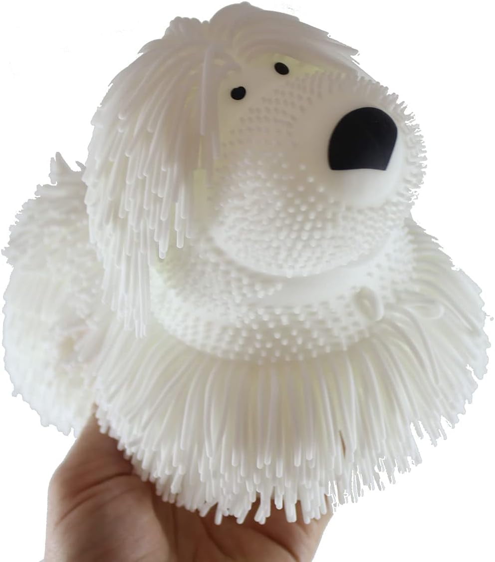 1 RANDOM COLOR Shaggy Mop Dog Large 8" Puffer Ball - Sensory Therapy ...