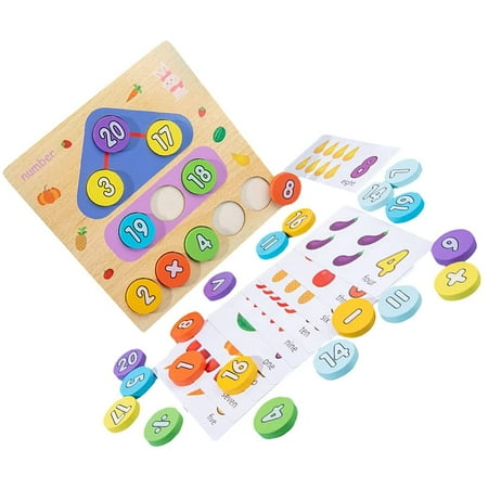 Montessori Toys for Toddlers Wooden Number Blocks Math Counting Shape ...