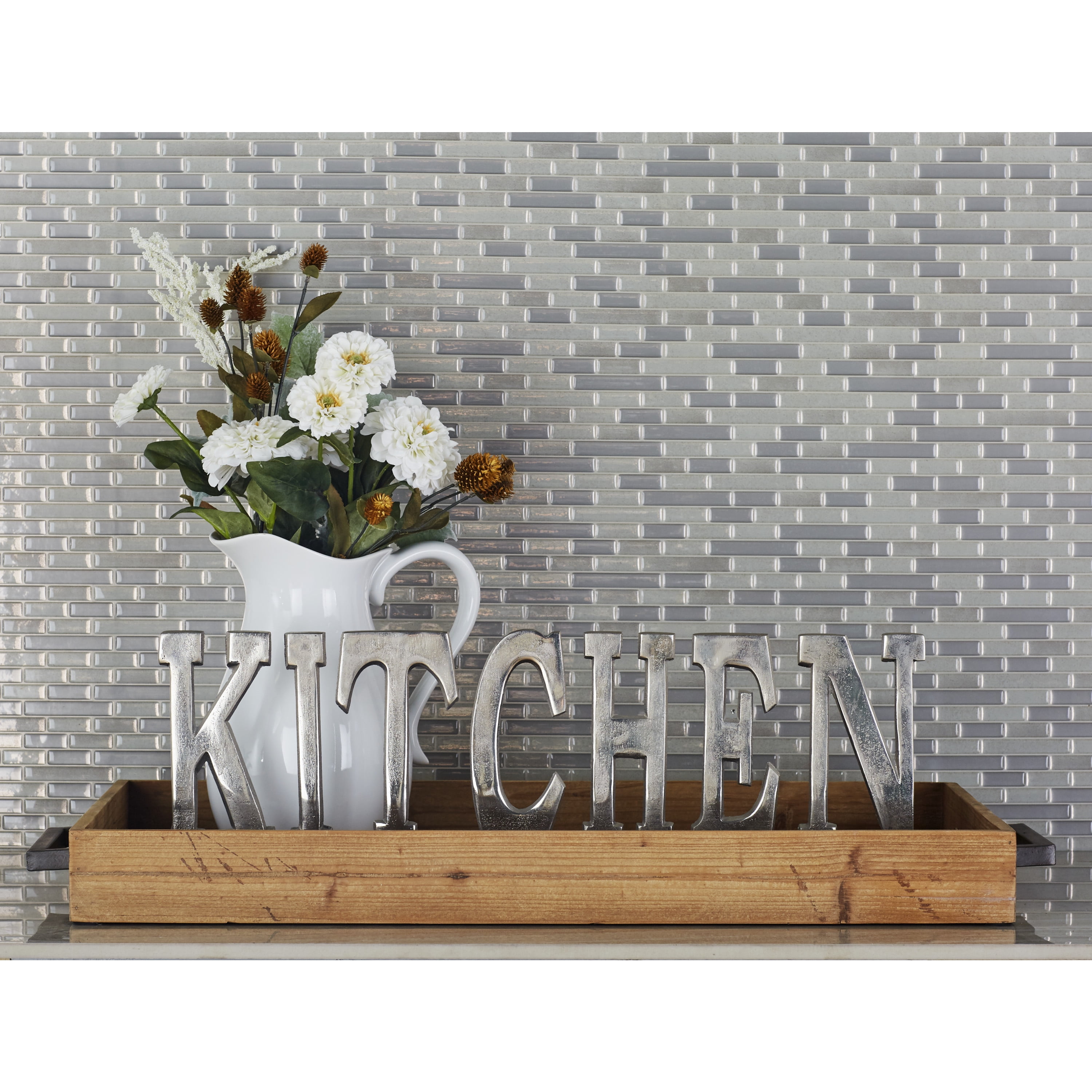 DecMode Contemporary Brown Two X Shaped Patterned Rectangular Wooden ...