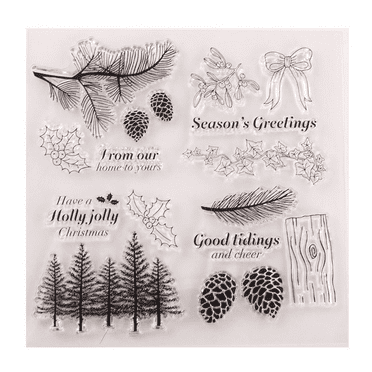 LZBRDY 5.5 by 7.1 Inches Tree Leaves Decoration Clear Rubber Stamps for ...