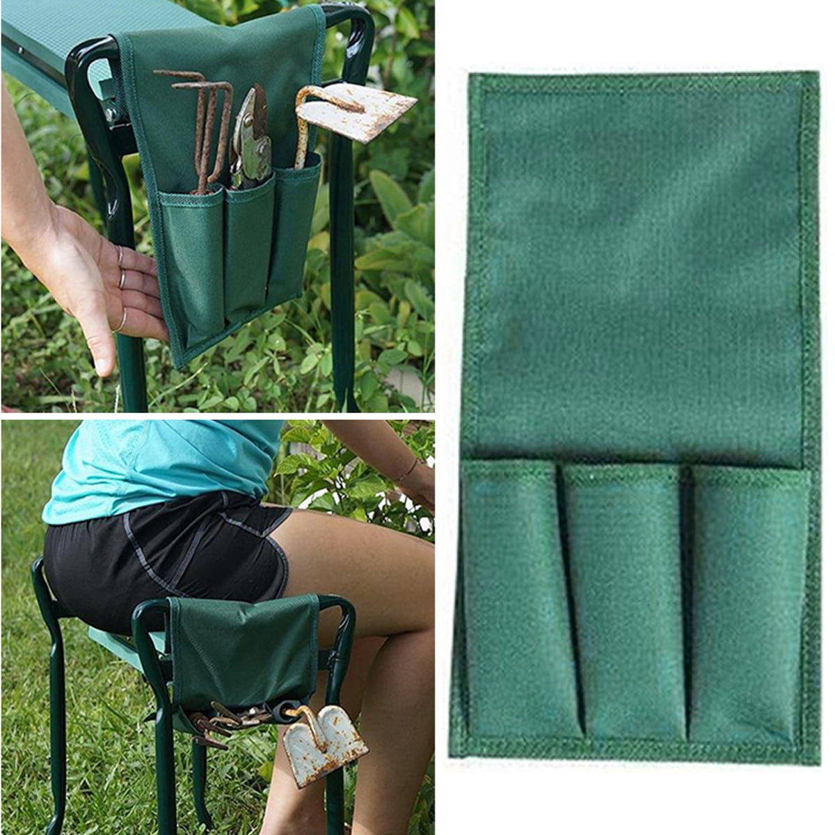Walbest Garden Kneeler Tools Bag, Garden Stool Storage Bag Gardening ...
