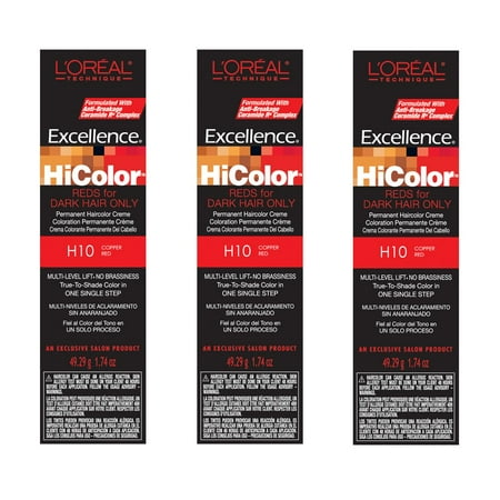 L'Oreal Excellence HiColor H10 Copper Red Permanent Hair Tint HC-05108 ...