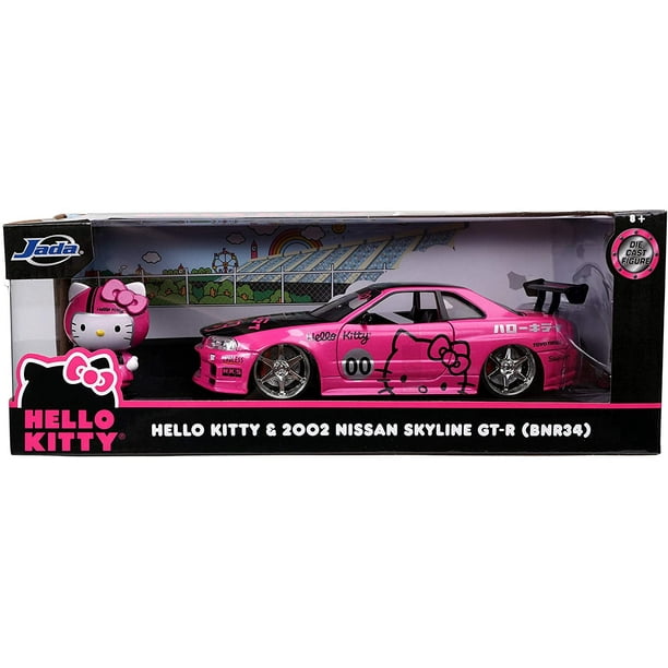 Jada Toys Hello Kitty 1:24 Nissan Skyline GT-R R34 Coche fundido a ...