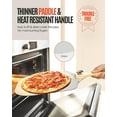 "Mooues 12"" Aluminum Pizza Peel with Foldable Wooden Handle, Rocker ...