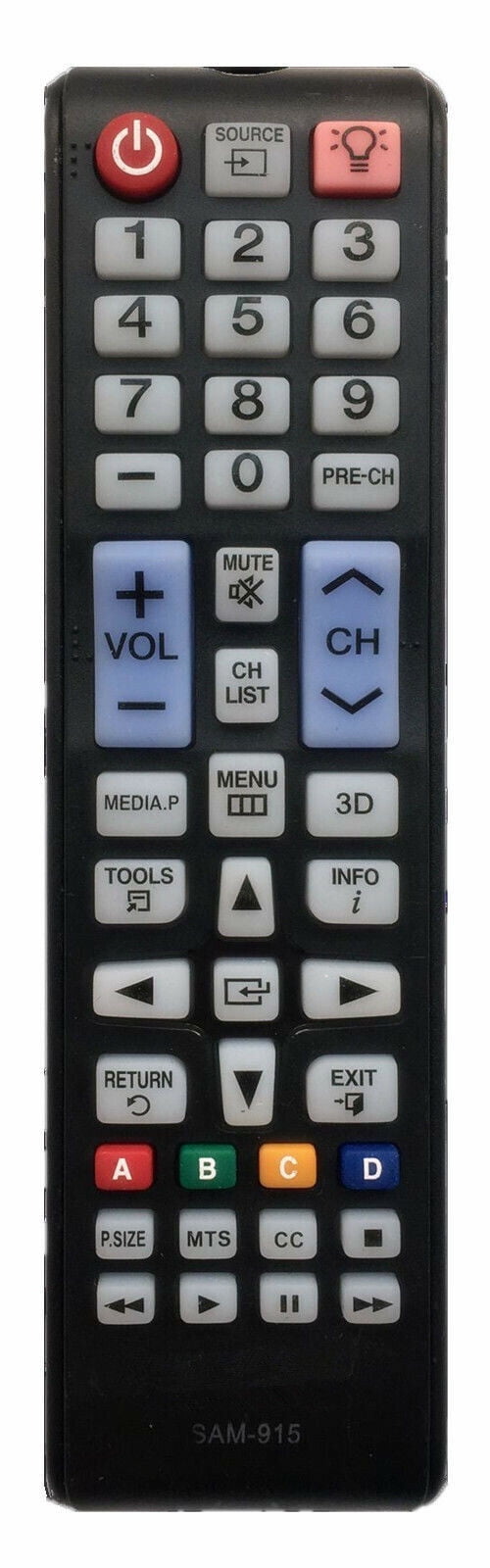 TV Remote Control for Samsung LCD LED TV with all backlit buttons ...
