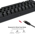 Motospeed Wireless Bluetooth/Wired 60% Mechanical Keyboard CK62 61 Keys ...