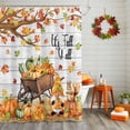 Bathroom Shower Curtain Thanksgiving Pumpkin Fall Orange Maple Tree ...