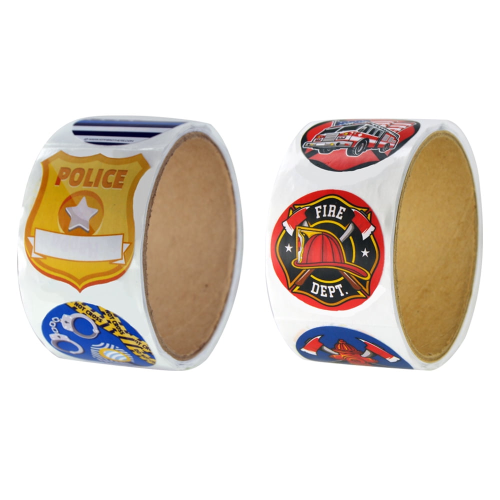 Kipp Brothers Assortment of 200 Police Officer and Firefighter Stickers ...