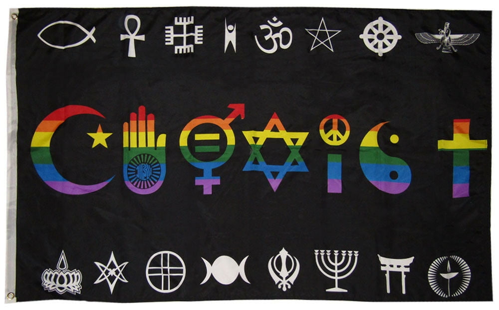 Rainbow Coexist Flag Gay Pride Lesbian LGBT 3x5 Polyester (Premium ...
