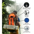 Duraton Hiking Backpack 50L with Rain Cover for Backpacking or Camping ...