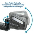 Concord LED Bicycle Mirror with Handlebar Mount, Large Clear Surface ...