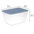 Sterilite 58 Qt Storage Box Blue Ash Plastic Container for Household Blankets Seasonal - Walmart.com
