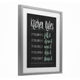 Kitchen Rules Black & Green Gray Framed Print Under Glass, design by ...