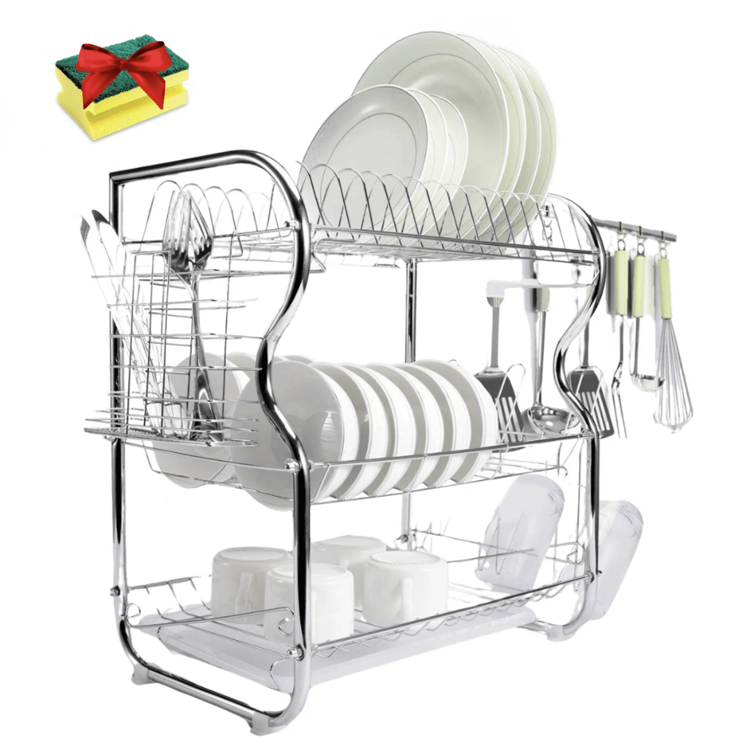 Escurridor De Trastes OKAERI 3 Pisos Organizador Platos Porta Traste ...