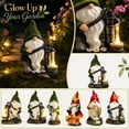 7.2 Inch Solar Halloween Gnome Resin Statue, Waterproof Outdoor Garden ...