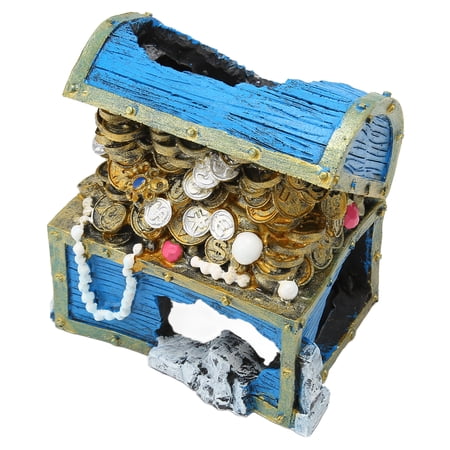 Treasure Chest Hideaway, Resin Hollow Unique Lightweight Aquarium ...