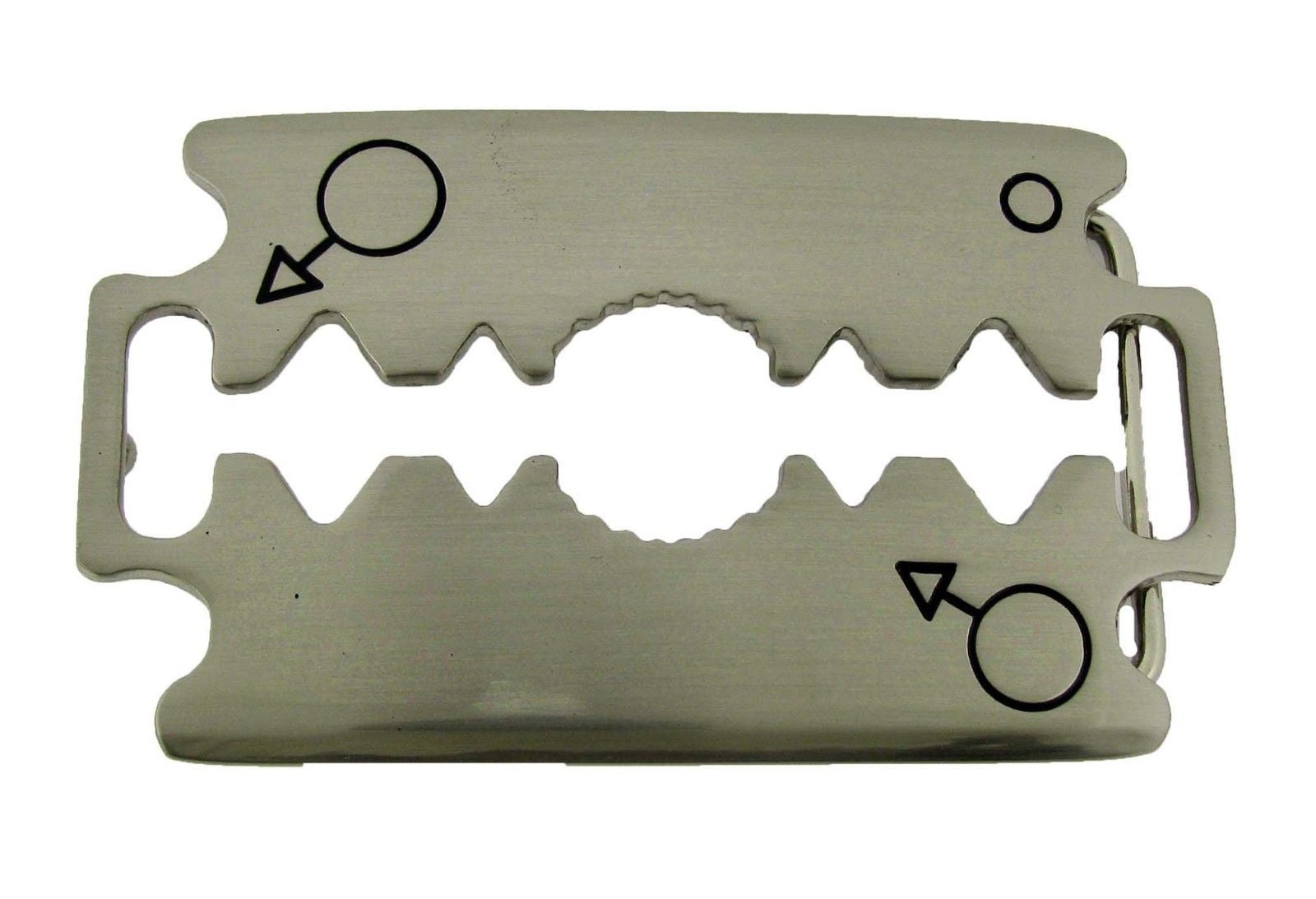 Razor Blade Belt Buckle Barber Shop Silver Metal Gothic Tattoo ...