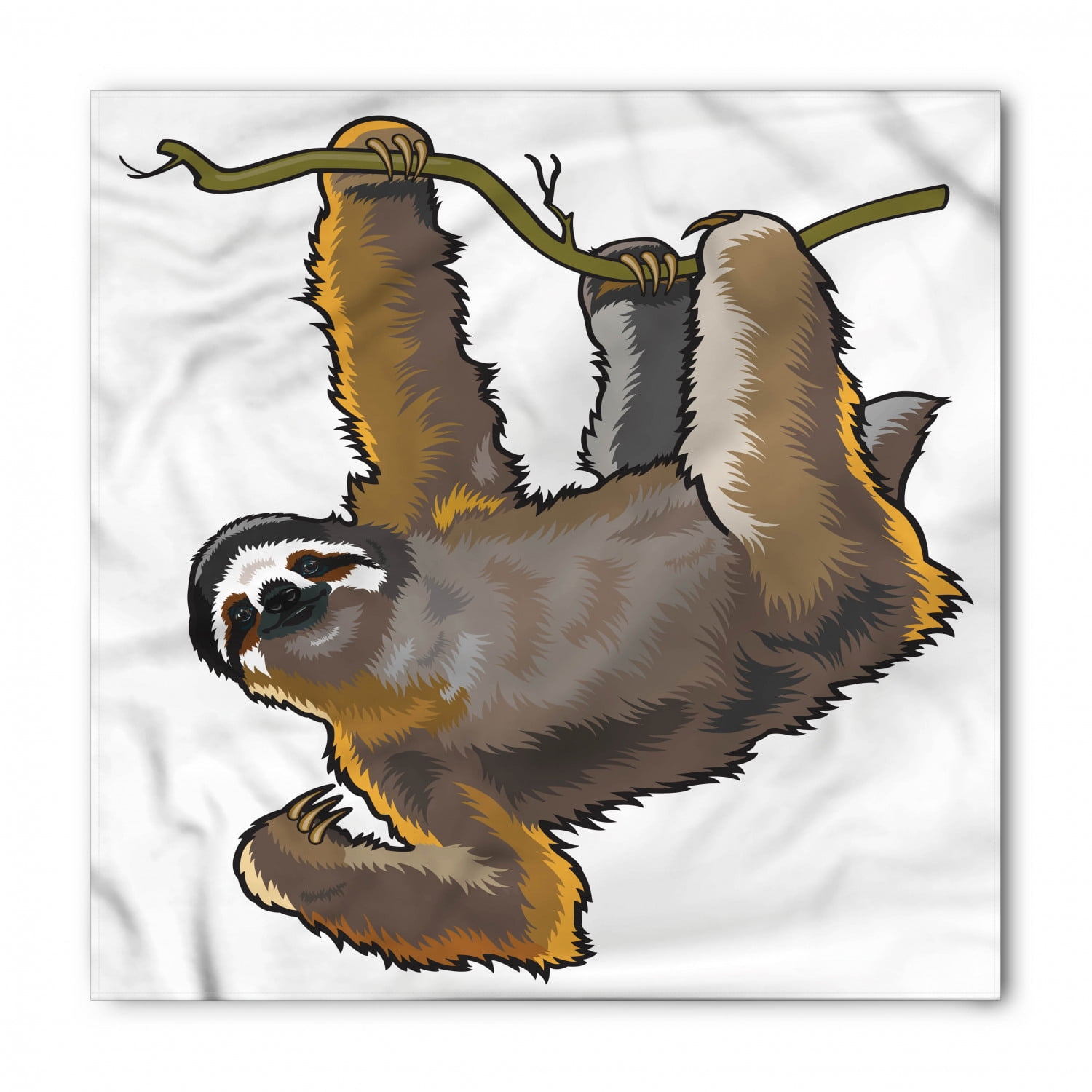 Animal Bandana, Lazy Sloth Bear Cartoon, Unisex Head and Neck Tie, by ...