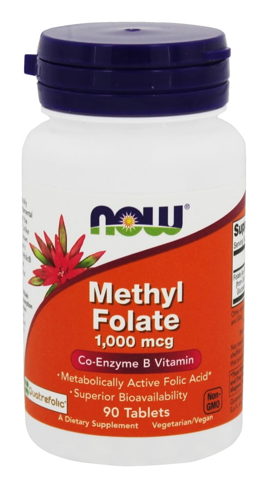 NOW Foods - Methyl Folate 1000 mcg. - 90 Tablets | Walmart Canada
