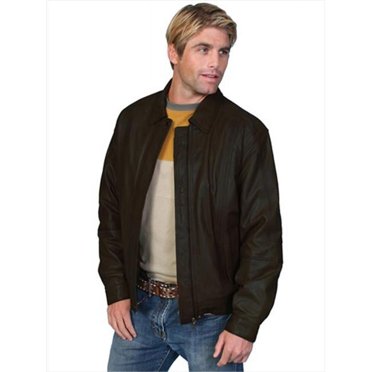 Scully Mens Leather Wear Lambskin Bomber Jacket, Brown Antique Lamb ...