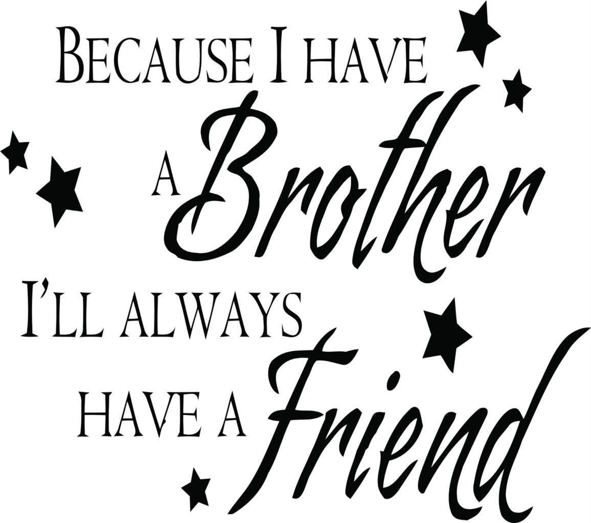 Buy Because I Have A Brother Picture Art Girls Bed Room - Peel & Stick ...