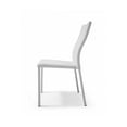 Whiteline Modern Living White Ellie Contemporary Faux Leather Dining ...
