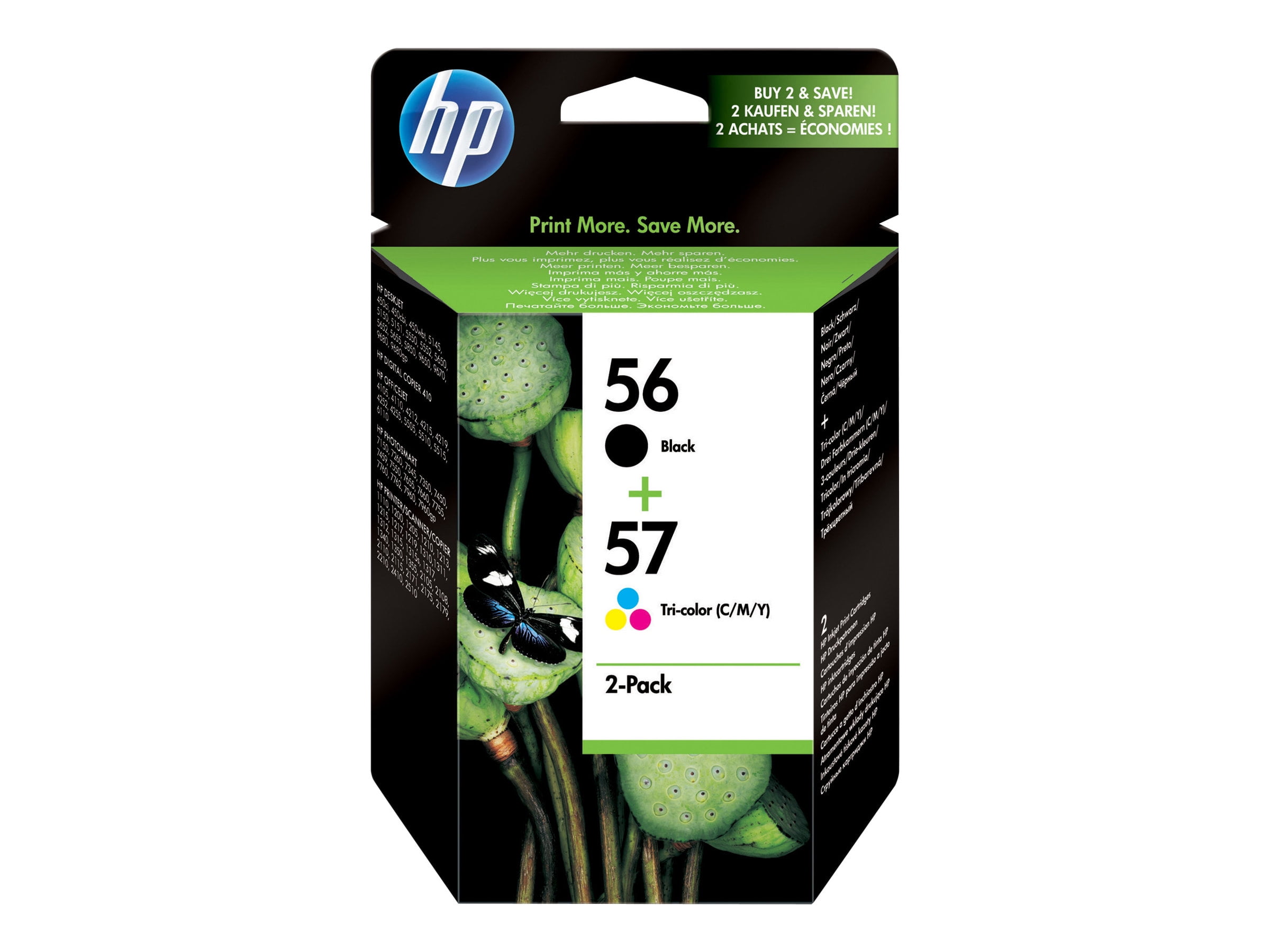 HP 56/57 Combo Pack - 2-pack - black, color (cyan, magenta, yellow ...