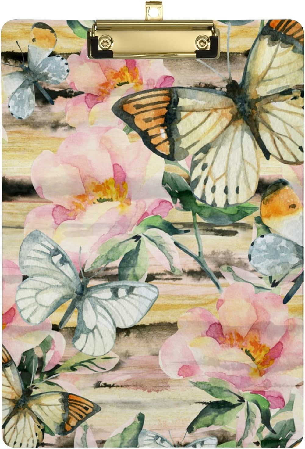 FMSHPON Briar Flowers Butterfly Rose Dog Clipboard Hardboard Wood ...