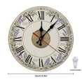 2D Flat Wall Clock Art Print, Silent Non Ticking Battery Operated ...