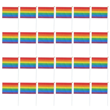 Mini Pride Flags, Small Lightweight Gay Pride Flags Polyester Plastic ...