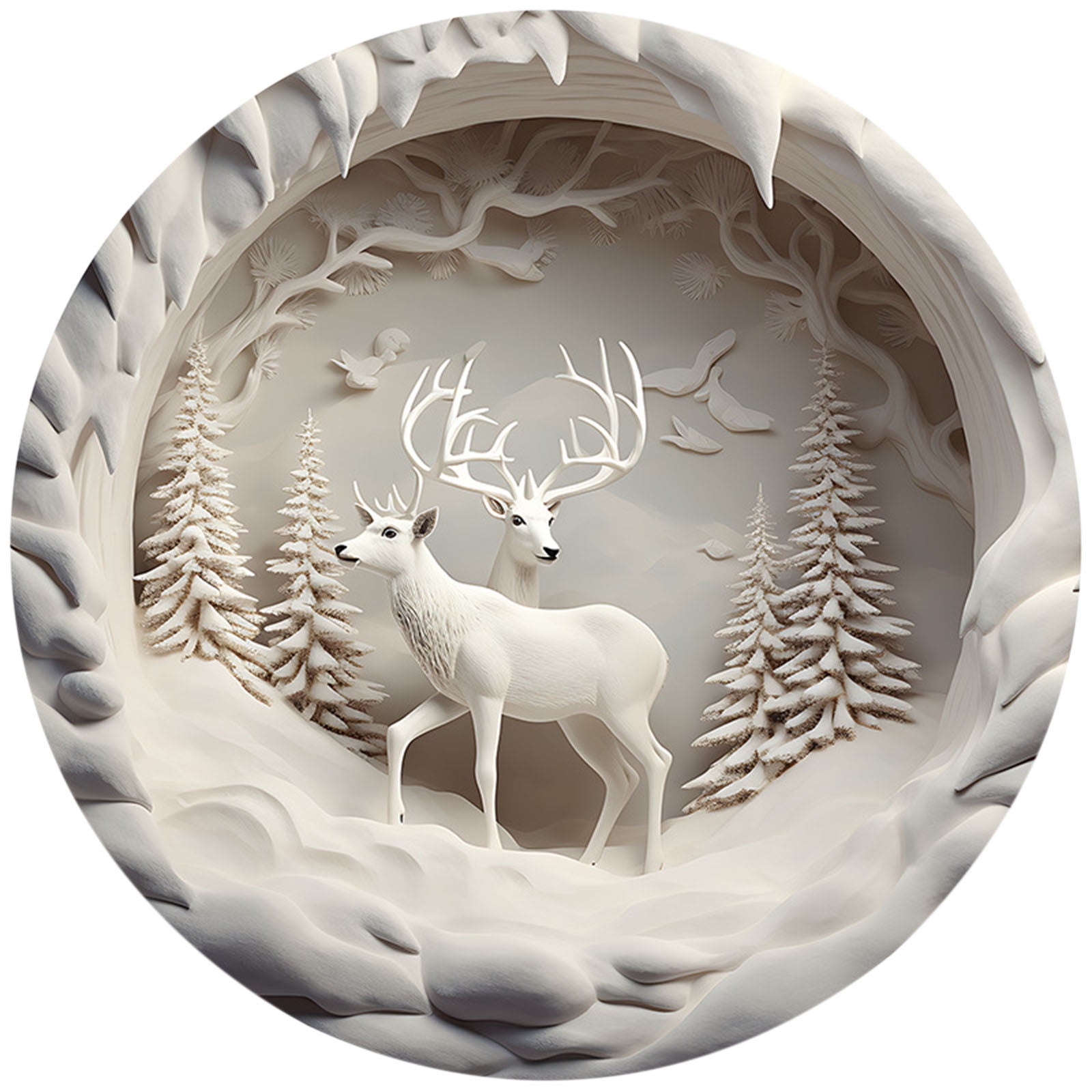 Click here for Rbaofujie Vintage Christmas Decor Round Acrylic Ch... prices