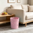 Round Trash Can,Household Plastic Wastebasket,No Lid Aesthetic Pattern ...
