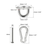 Uxcell Ceiling Hooks 304 Stainless Steel 33mm Round Plate U Shape Hooks ...