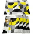 Geometric Figures Yellow Grey Table Runner Wedding Table Decoration ...