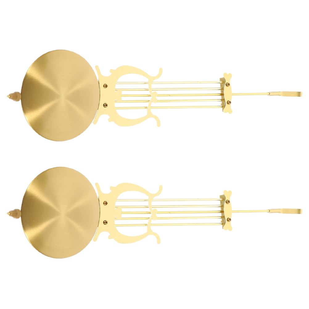 Minkissy 2pcs Metal Clock Pendulum For Wall Clock Replacement With Smooth Surface And Durable Design 11.1x2.8x0.1in