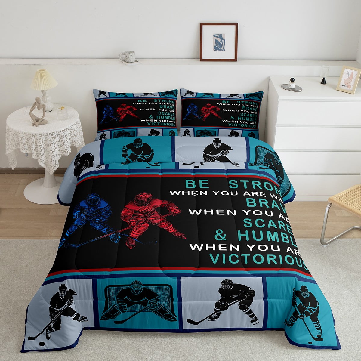 Click here for Erosebridal Ice Hockey Print Bedding Sets Twinwith... prices