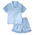 CUZIBR Toddler Solid Color Summer Outfit Sets Kids Soft Lapel Short ...